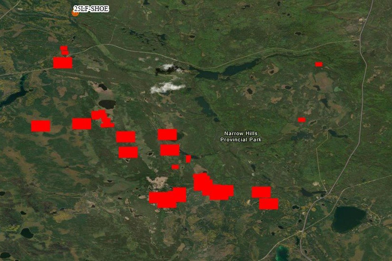 Fires at Gem Lakes, Summit Lake, and Lost Echo Lake in Narrow Hills ...